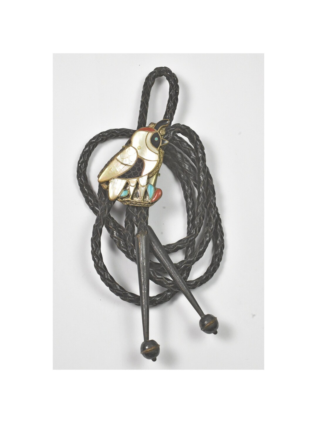 Signed Zuni Quail Bolo by Porfilio Sheyka - Etsy