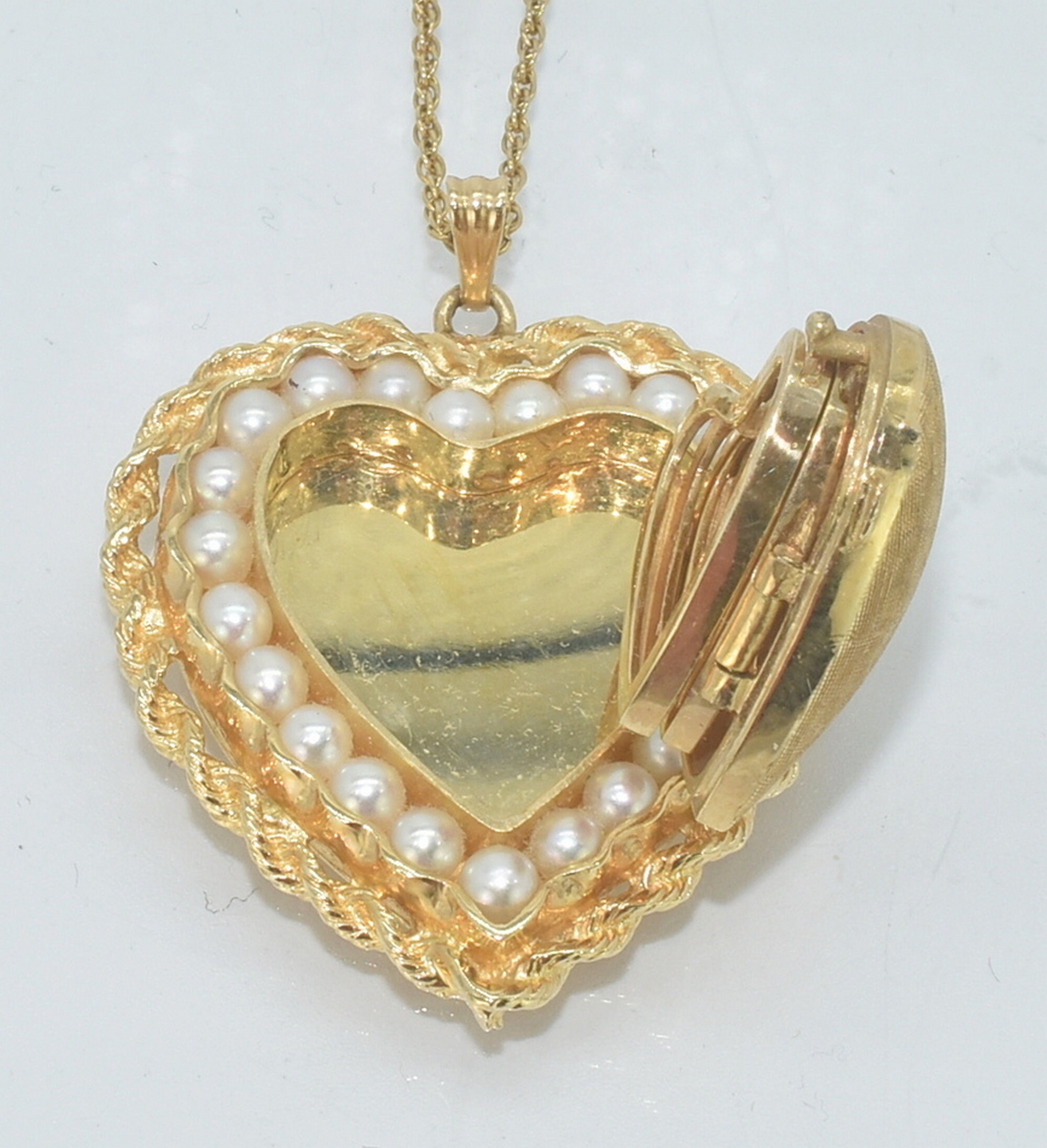14K Heart Shaped Locket - Etsy