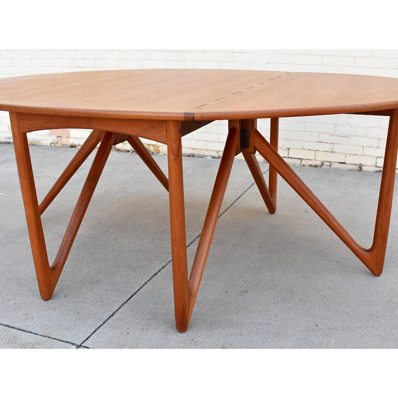 Teak Drop Leaf Table - Etsy