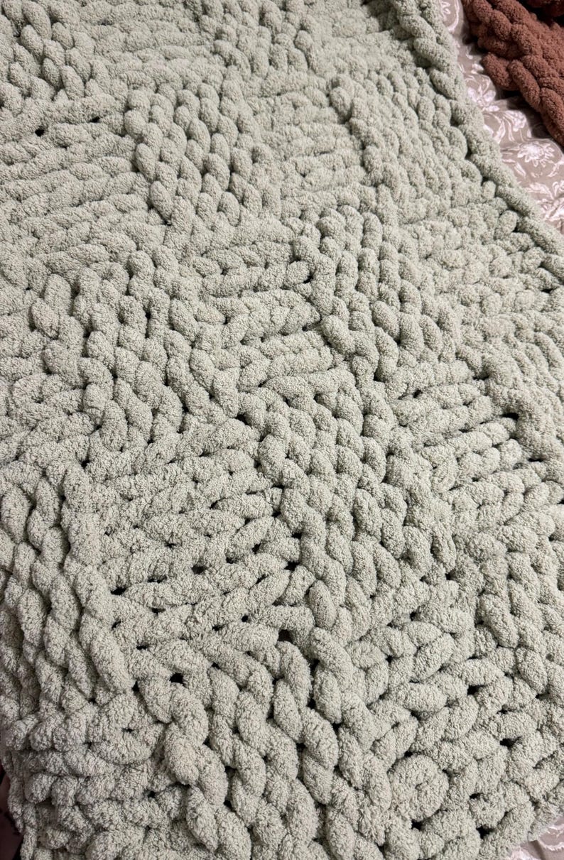 Chunky Knit Blanket, Chunky Knit Throw - Etsy