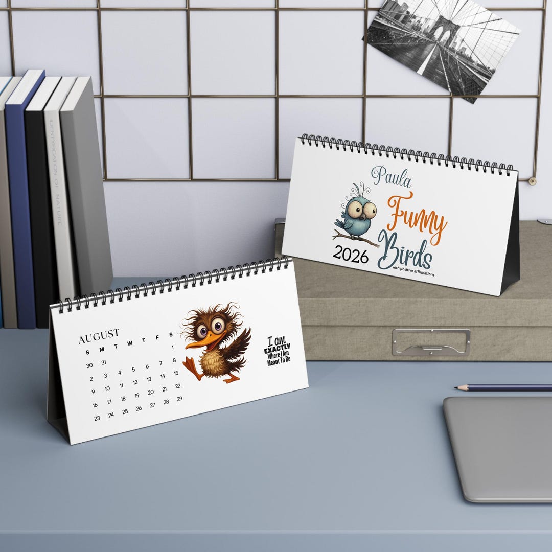2026 Funny Birds Desktop Calendar, Personalized Planner - Etsy