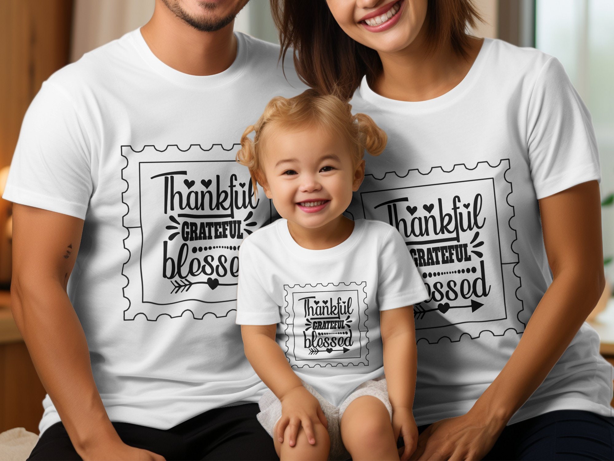 Thankful Grateful Blessed | Printable PNG JPG PDF Design. - Etsy