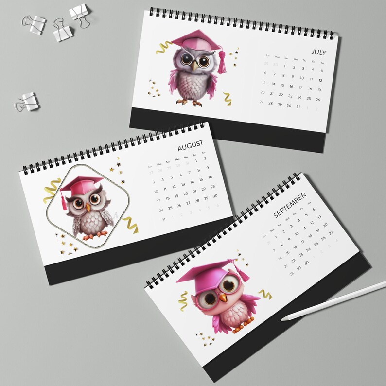 Desktop Student Flip Calendar Personalized Child's Monthly Calendar ...