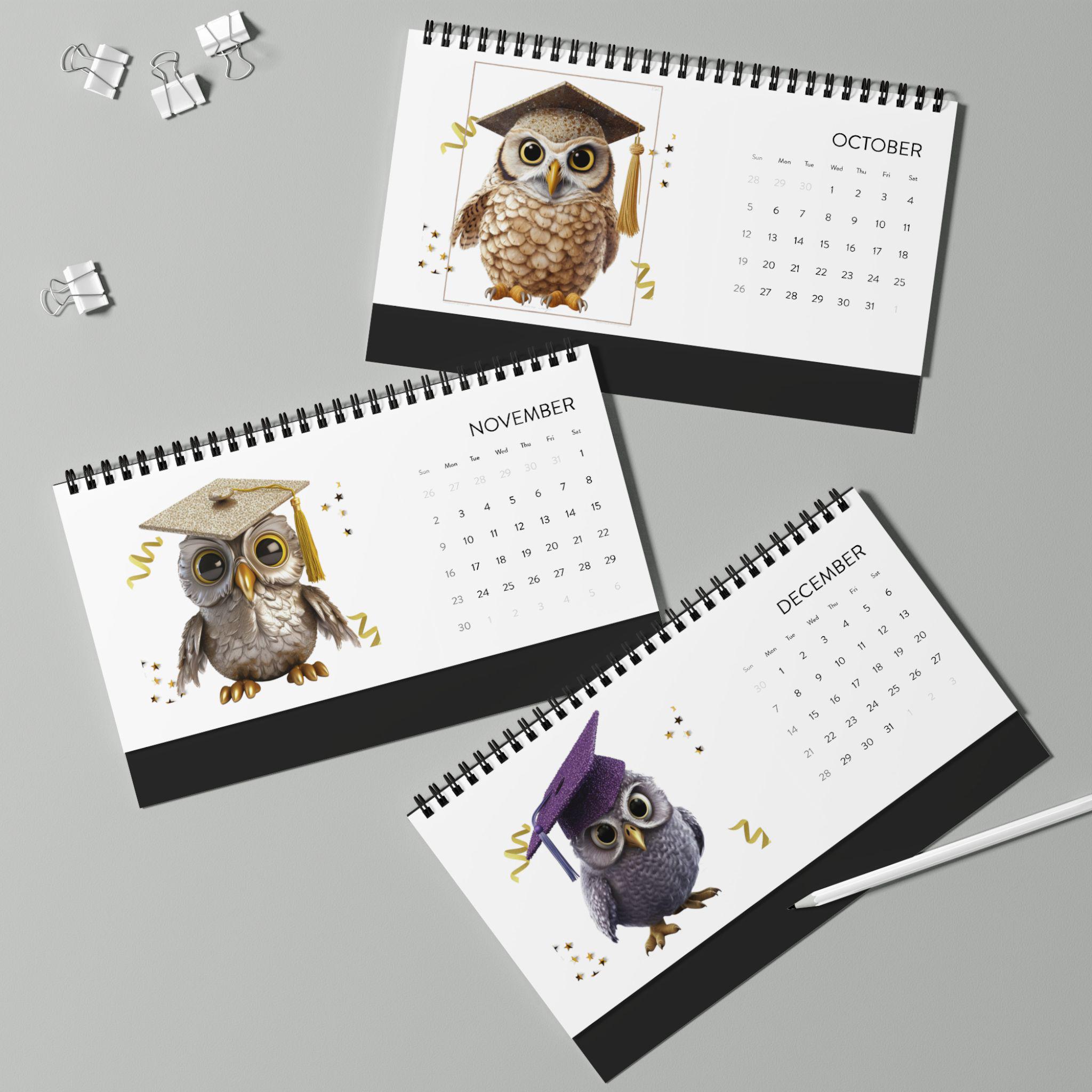 Desktop Student Flip Calendar Personalized Child's Monthly Calendar ...