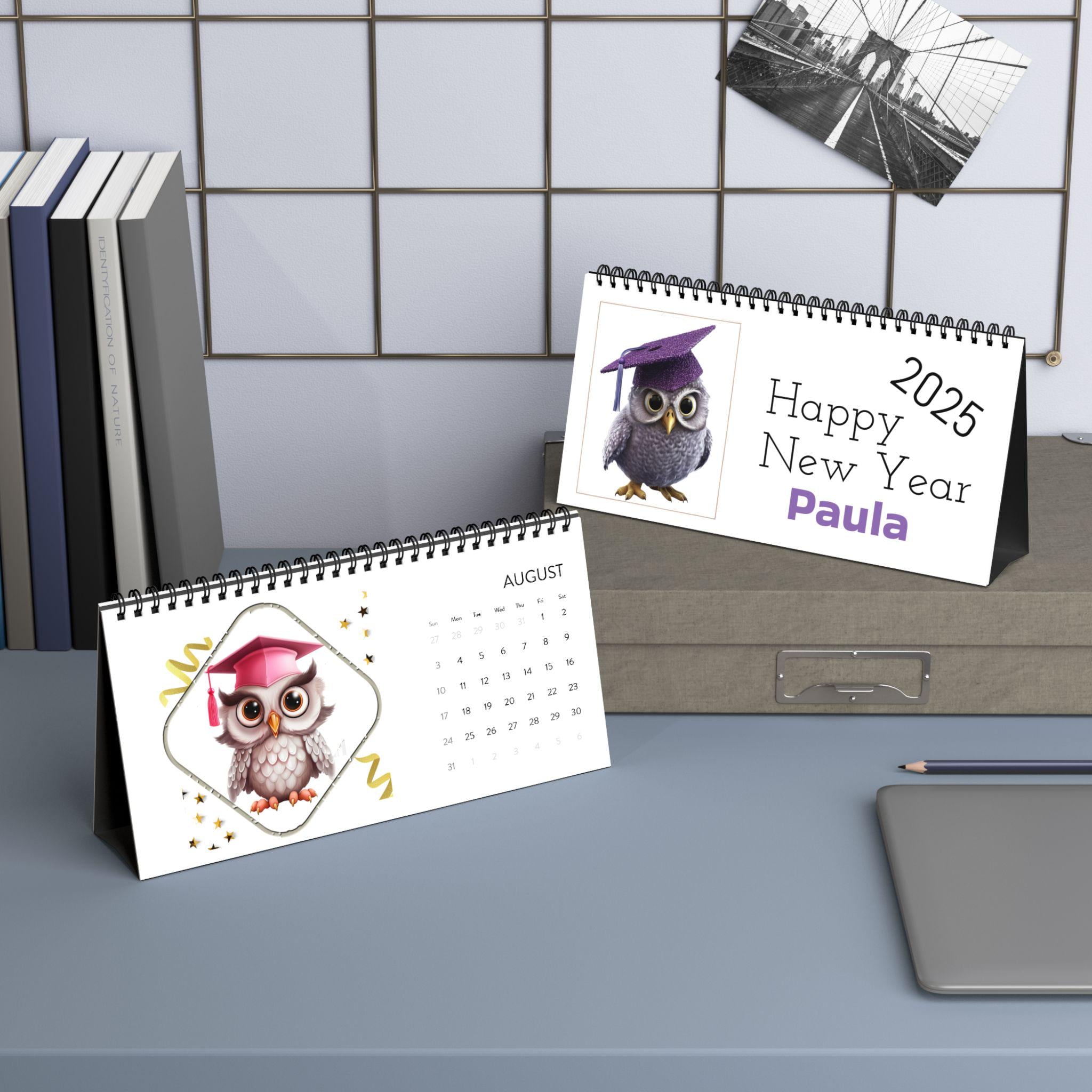 Desktop Student Flip Calendar Personalized Child's Monthly Calendar ...