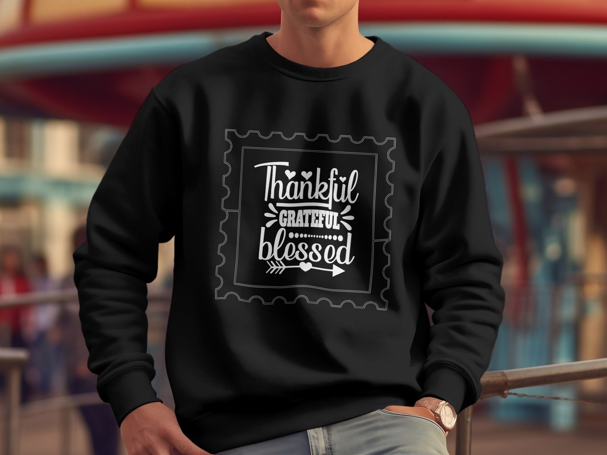 Thankful Grateful Blessed | Printable PNG JPG PDF Design. - Etsy