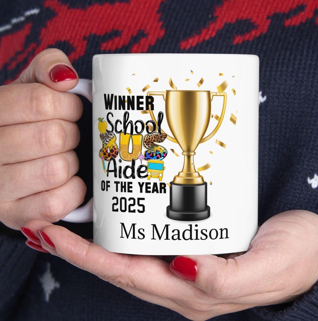 School Bus Aide of the Year Mug Teacher Appreciation Gift Thank You ...