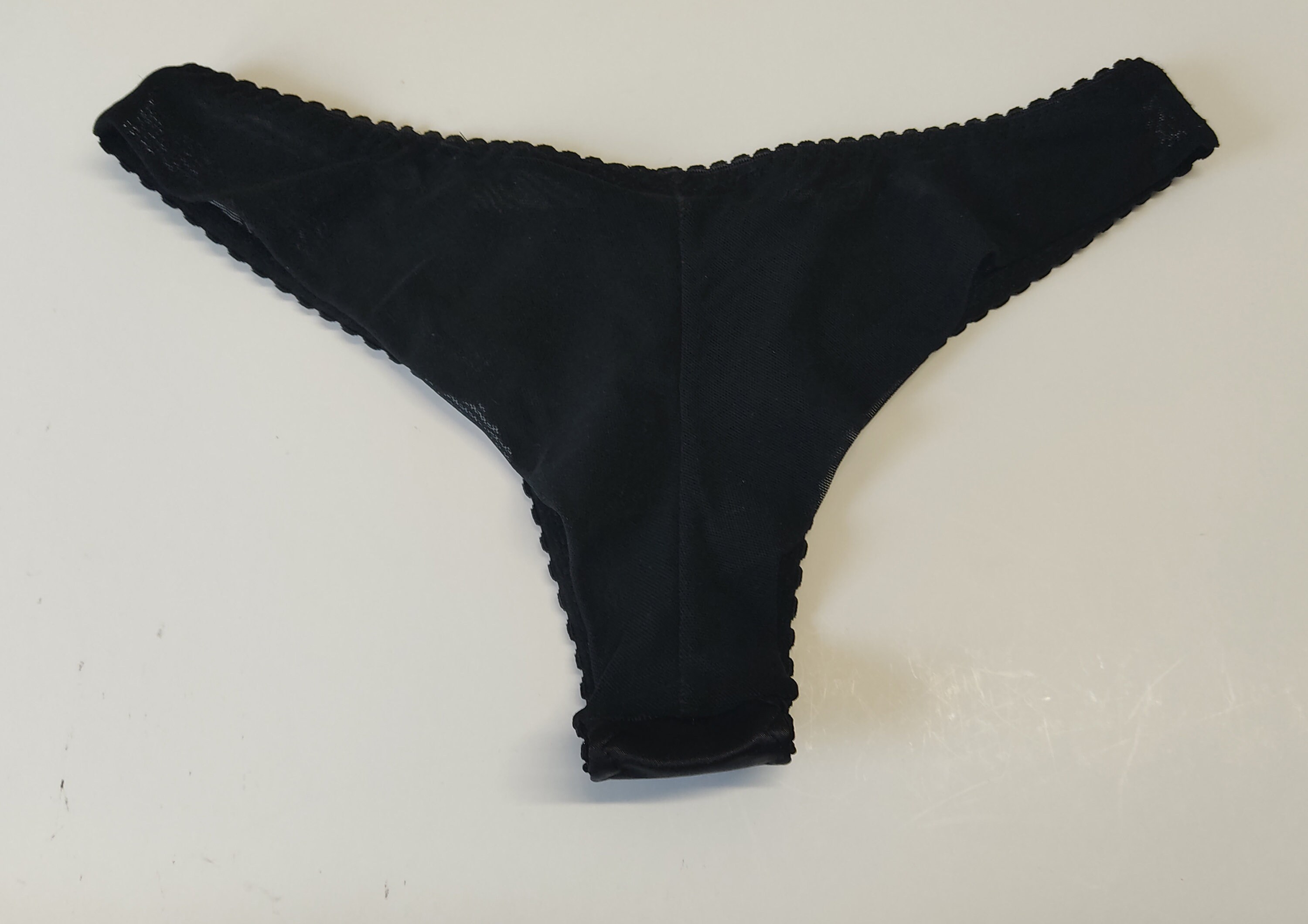 Brazilian Tanga Panties in Satin and Black Fishnet Vintage NEW - Etsy