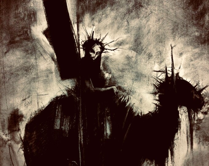 Gremory Giclee Inkjet Print of an Original Charcoal Drawing 250gsm Acid ...