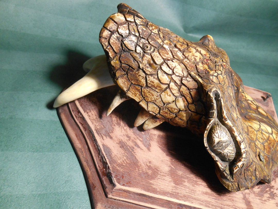 Bone Souvenir Snake is Carved From an Elk Skull. Decor Composition for ...