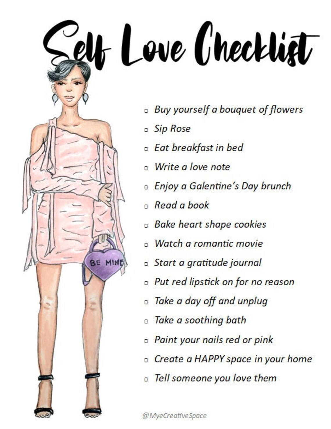 Self Love Checklist - Etsy