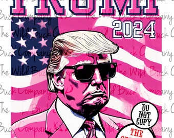 Cowboy PINK Trump 2024 PNG, MAGA Trump Sublimation Png, Pink Trump ...