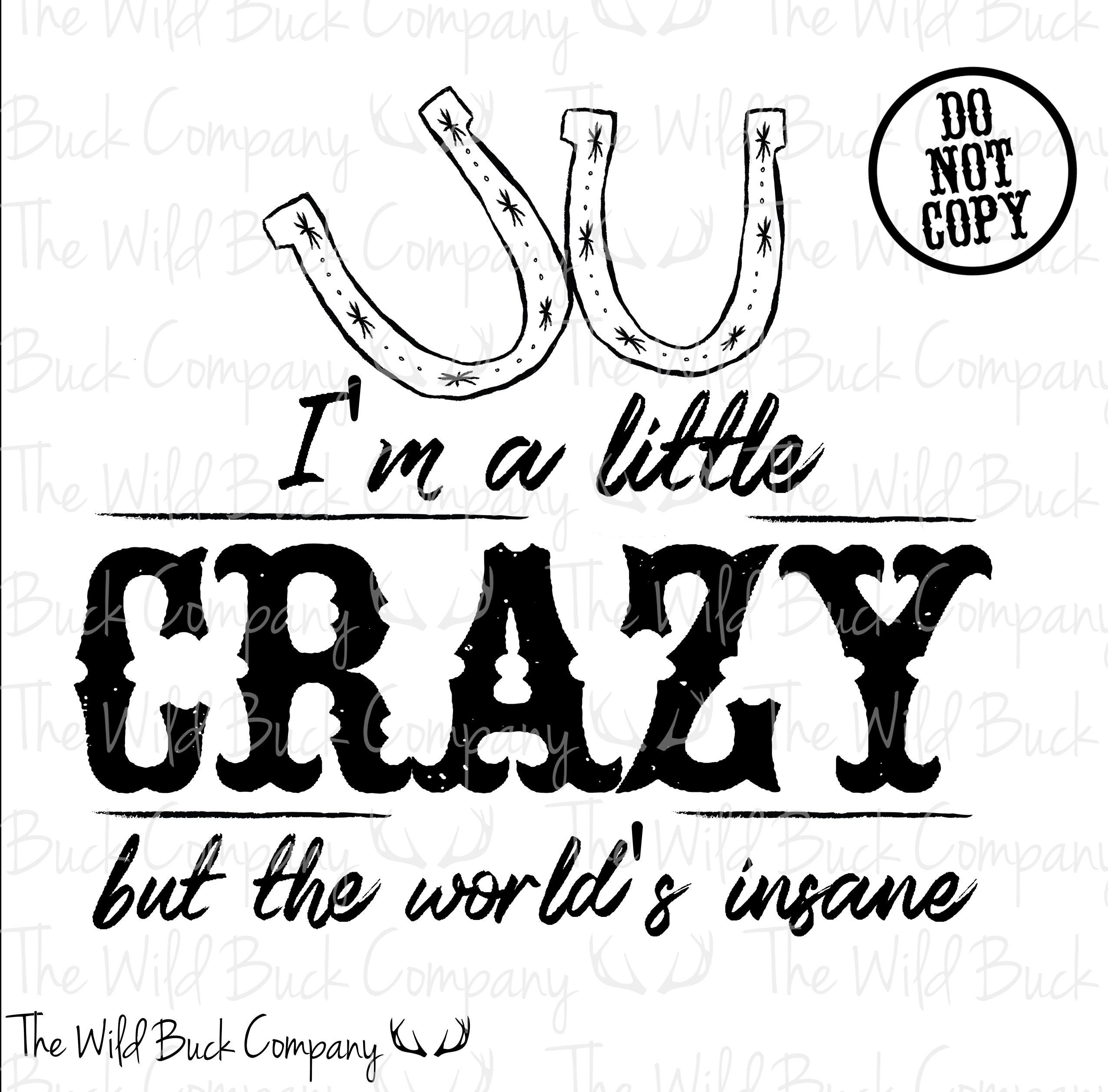 I'm A Little Crazy PNG Download - Etsy