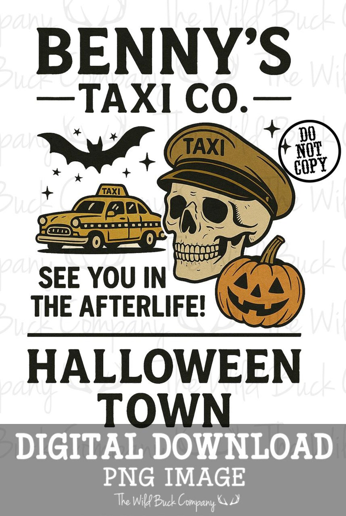 Benny's Taxi Co Halloween Town PNG Download - Etsy