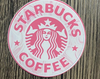 Pink Starbucks Logo - Etsy