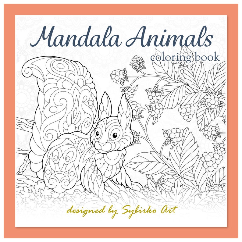 Wildlife Animals Coloring Pages. Coloring Book for Adults and Kids ...