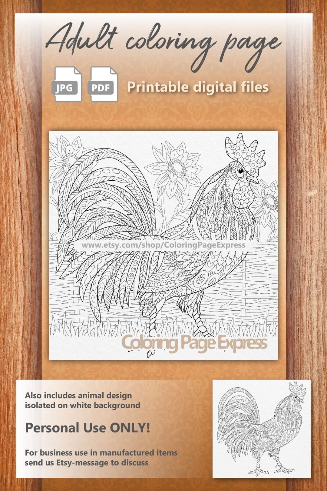 Etsy Coloring Pages For Adults