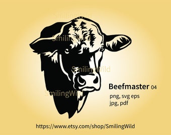Beefmaster Cattle Vector Logo - Etsy