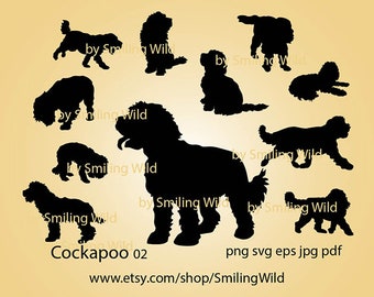 Peeking Cockapoo Dog Head Design Svg Png Dxf Eps Pdf Vector Graphic Cut ...