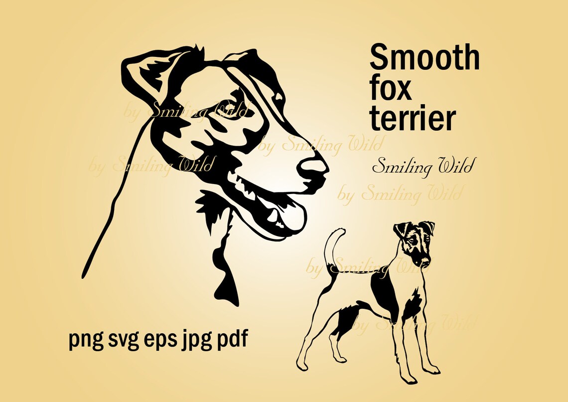 Smooth Fox Terrier Dog Svg Vector Graphic Art Fox Terrier - Etsy