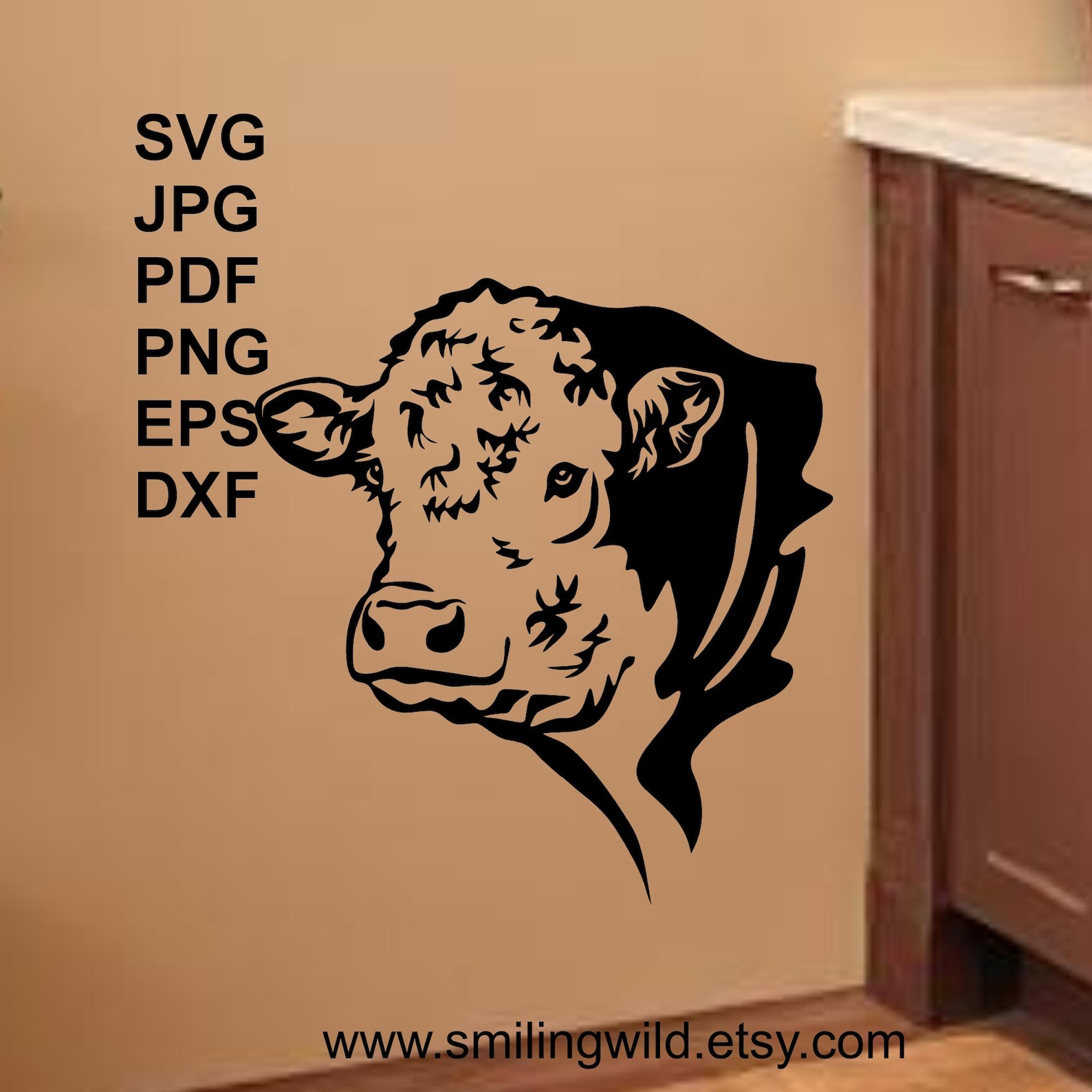 Ganado Hereford SVG PNG toro vector gráfico arte Hereford archivo ...