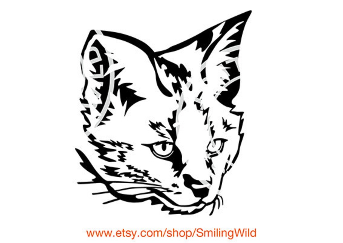 Big Cats Svg Clipart Vector Graphic Art Design Portrait Tiger - Etsy