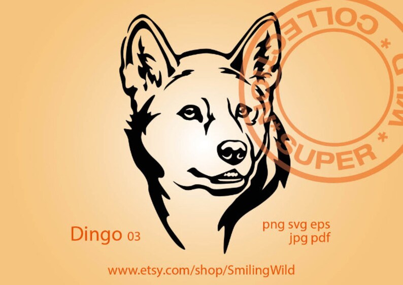 Dingo Face Svg Clip Art Australian Animal Cuttable Digital - Etsy
