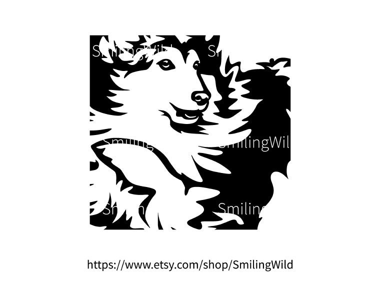 Sheltie Dog Svg Illustration Shetland Sheepdog Vector Graphic - Etsy