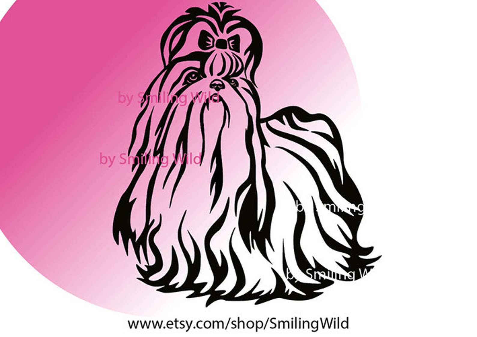 Shih Tzu /04/ Svg Vector Graphic Dog Laser Cuttable Shih Tzu Design - Etsy