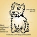 Westie Svg Vector Art West Highland White Terrier Cut File - Etsy