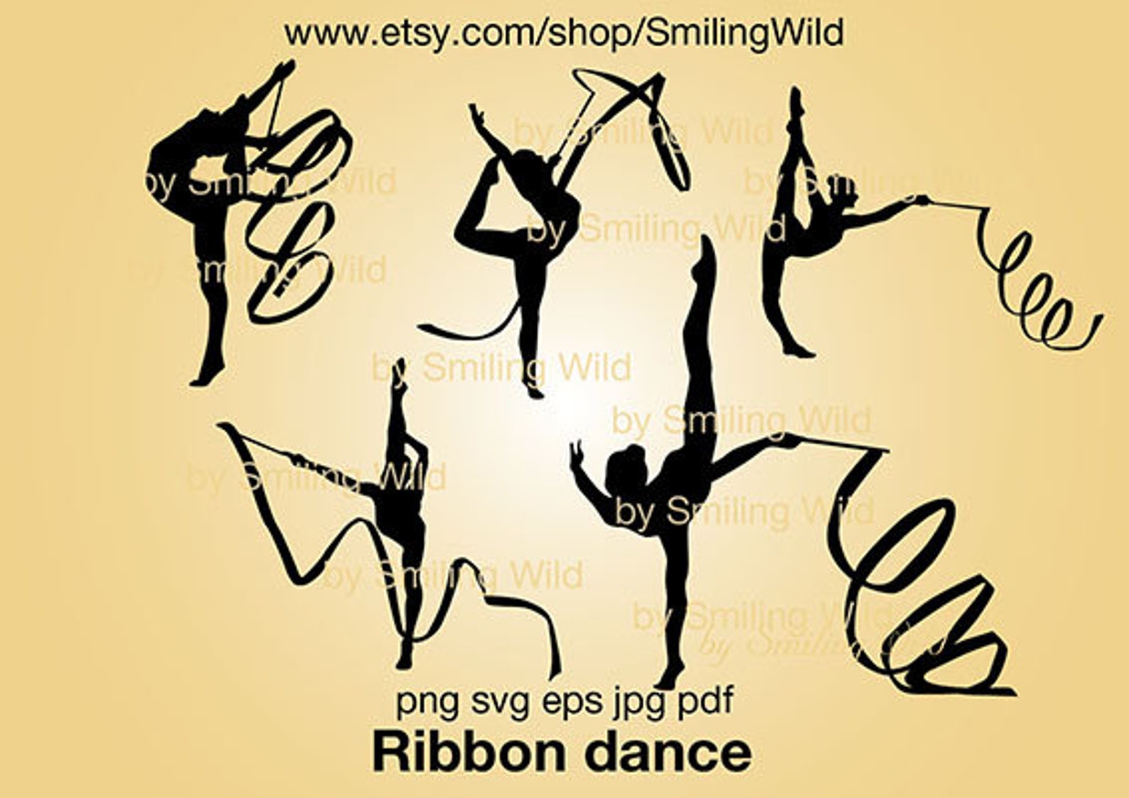 Ribbon Dance Svg Rhythmic Gymnastics Clipart Cut File Cuttable | Etsy