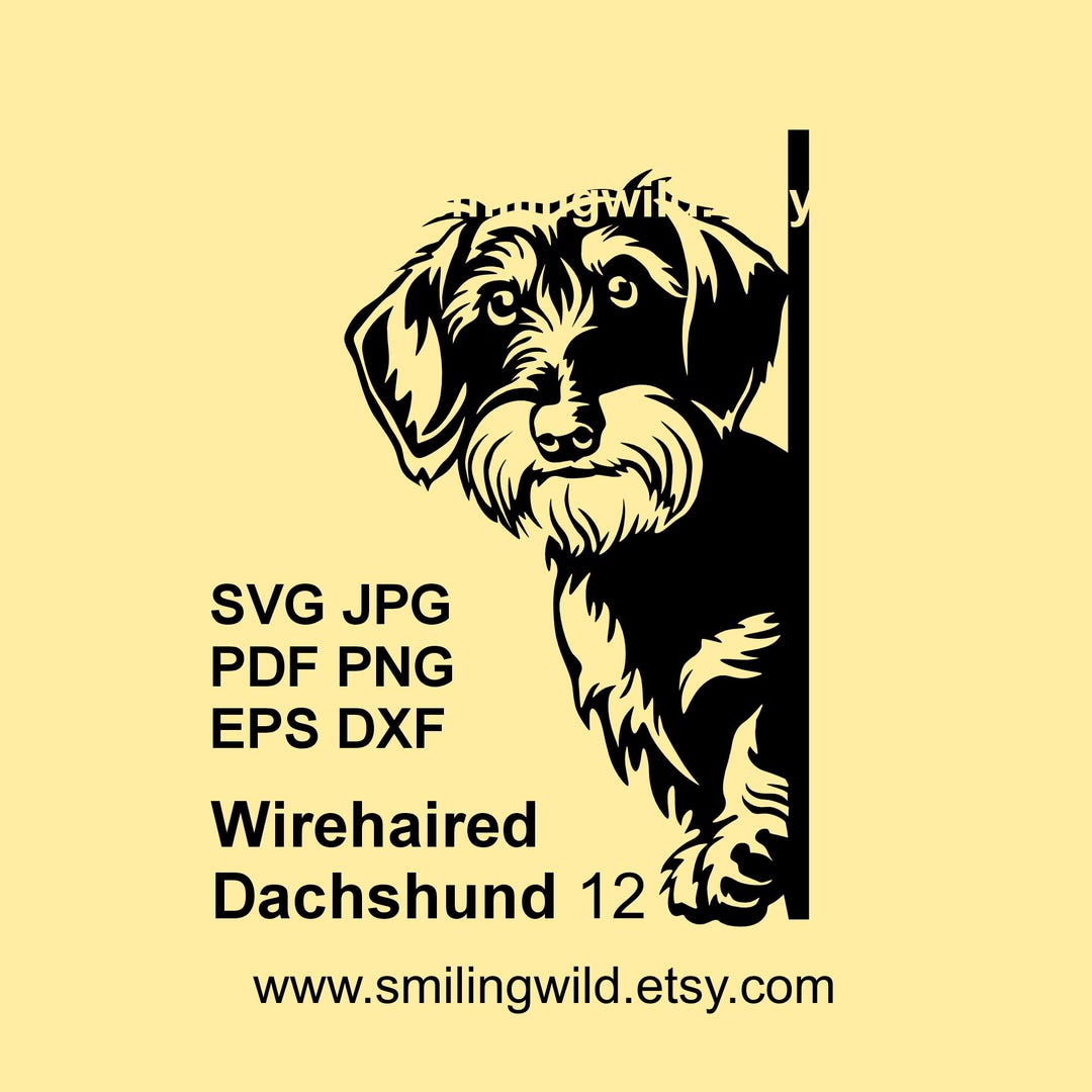 Dachshund SVG & PNG, DXF Dog Clipart Vector Graphic – Sausage Dog ...