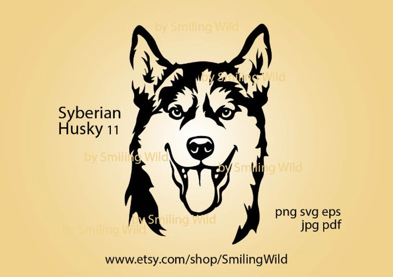 Husky Dog Cut File Face Vector Art Siberian Husky Svg Png - Etsy