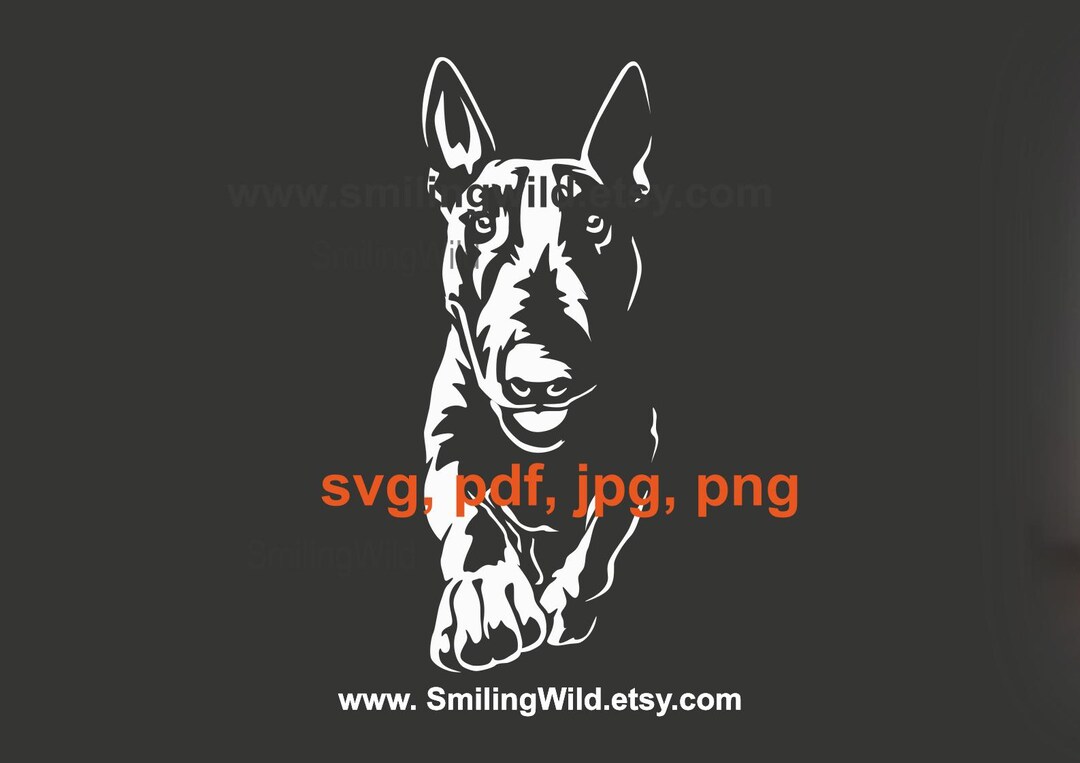 Bull Terrier Svg File | Running Dog Vector DIY Project Design - Etsy