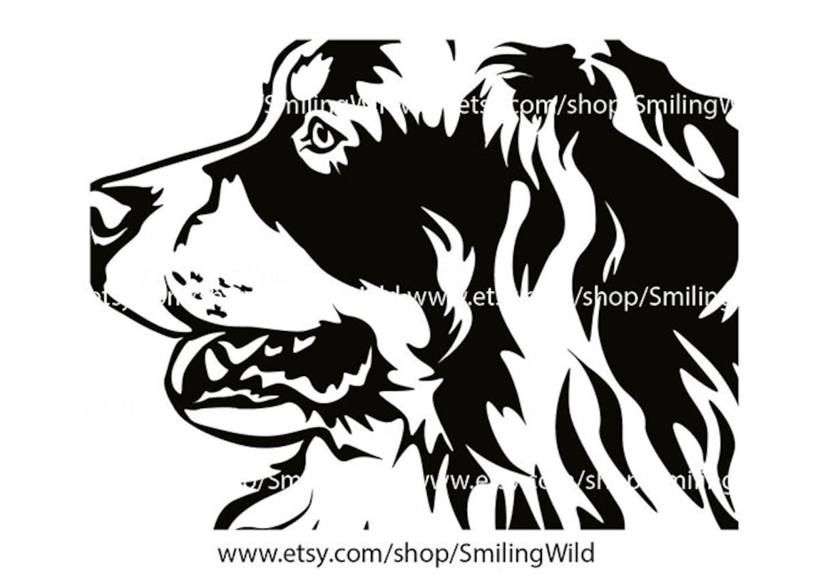 Berner Sennenhund Svg Vector Graphic Art File Bernese Mountain - Etsy