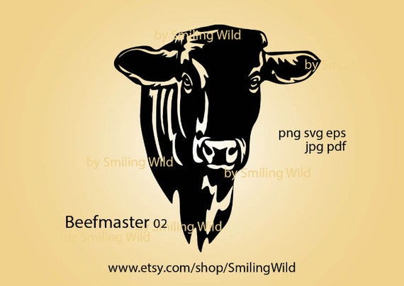 Beefmaster Cattle Svg Bull Vector Art File Beefmaster Cut - Etsy