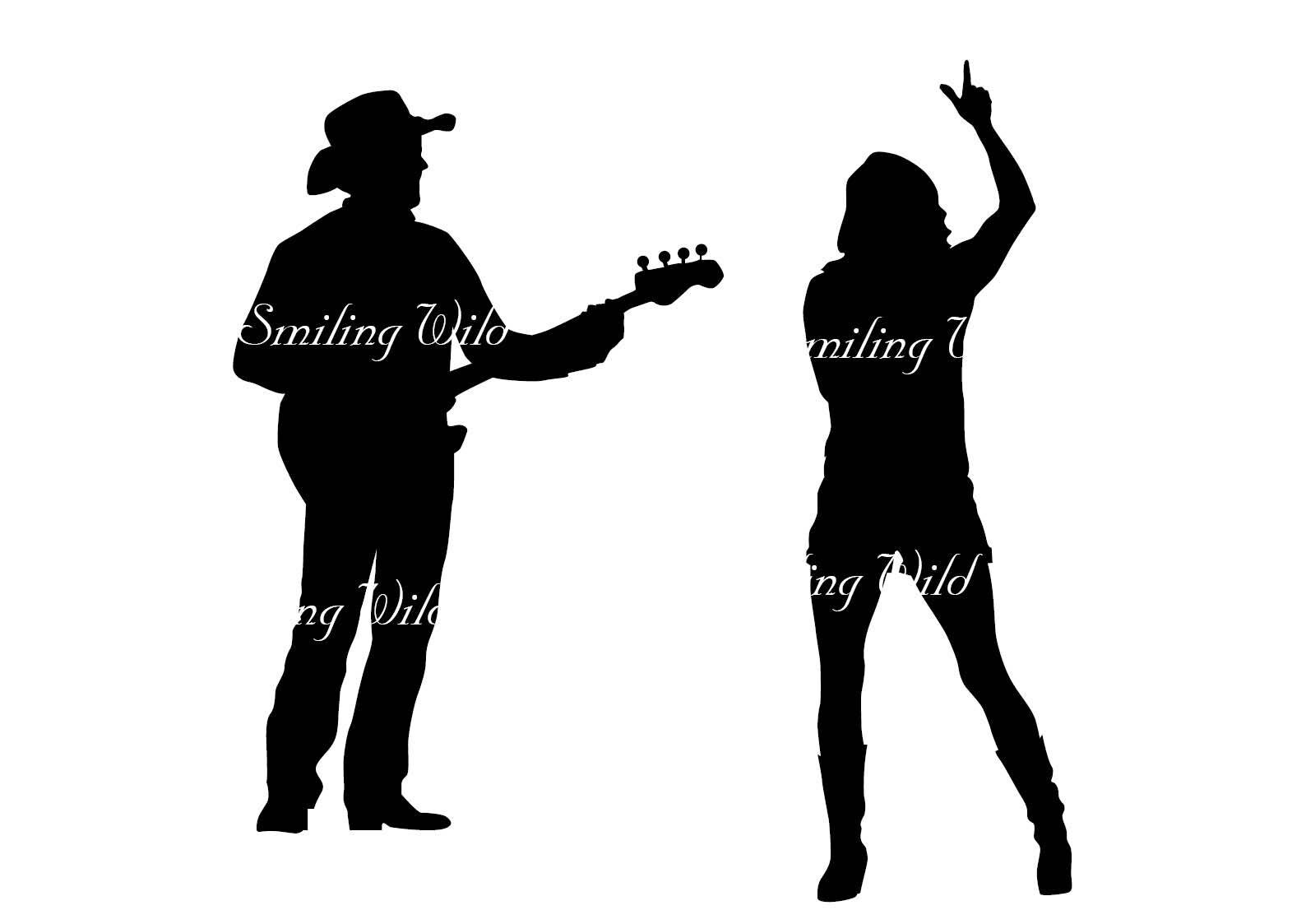 Country Music Band Svg Silhouette Cut File Clipart Commercial - Etsy