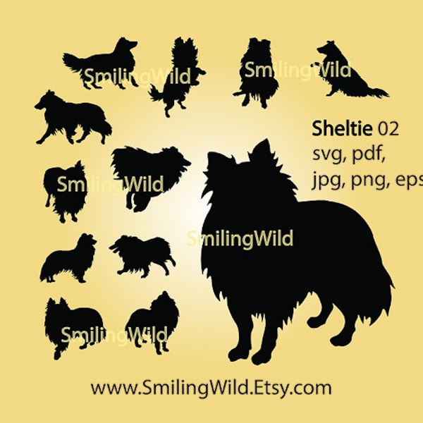 Sheltie Silhouette - Etsy