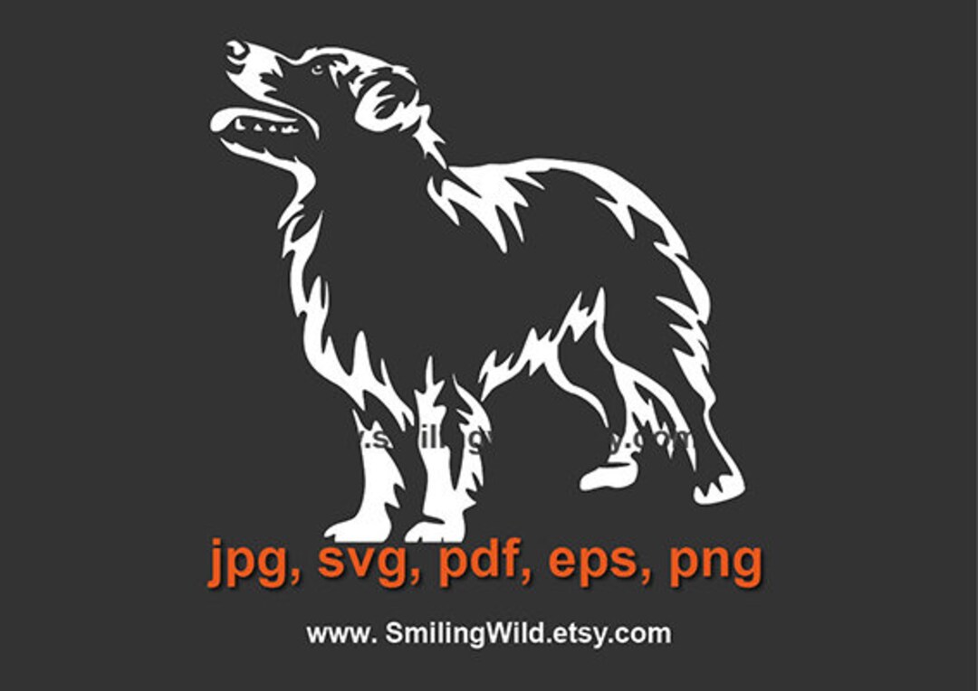 Aussie Svg Vector Graphic Design Laser Cut File Australian Shepherd ...