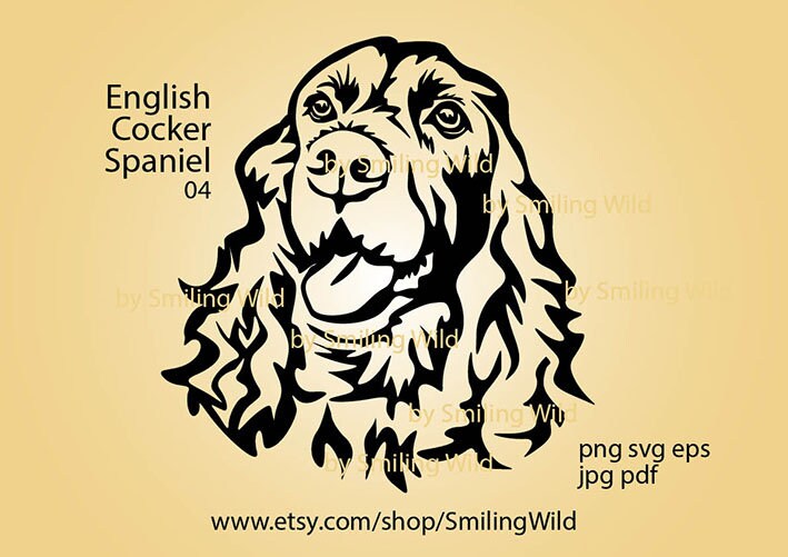 Spaniel clipart svg - Etsy España