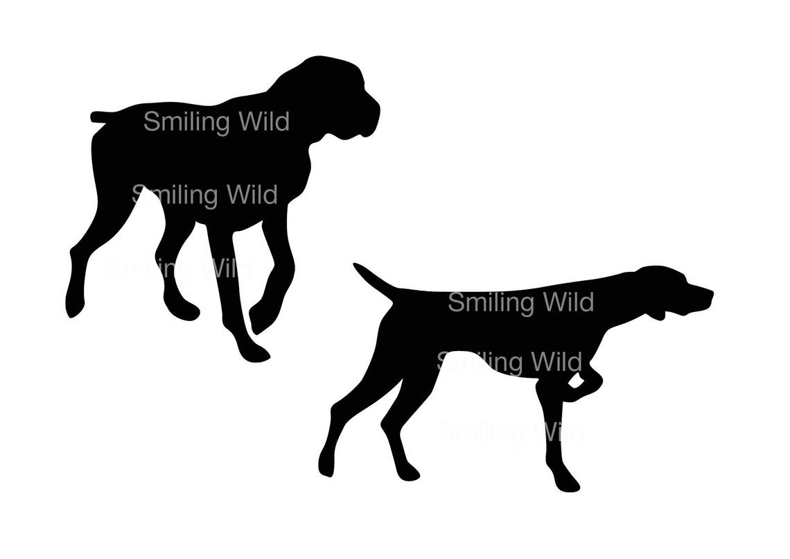 Pointing Dog Svg Clipart Pointer Silhouette Vector Graphic Art - Etsy