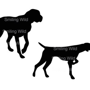 Pointing Dog Svg Clipart Pointer Silhouette Vector Graphic Art Cut File ...