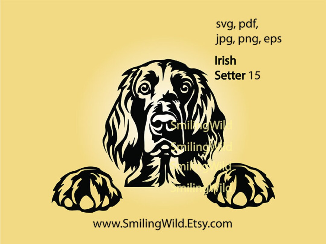 Irish Setter Svg Dog Head Vector Graphic Logo Art Irish Setter Clip Art ...