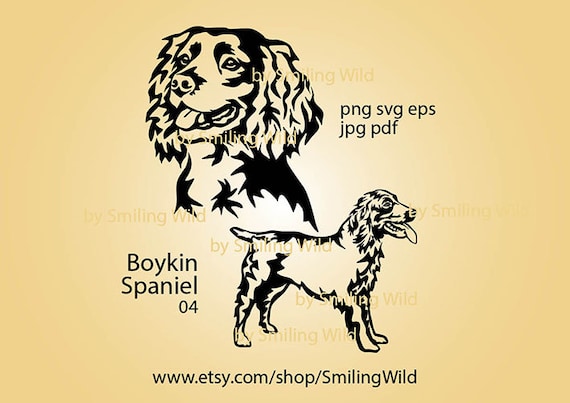Boykin Spaniel Svg Vector Graphic Art Dog Clipart Boykin - Etsy
