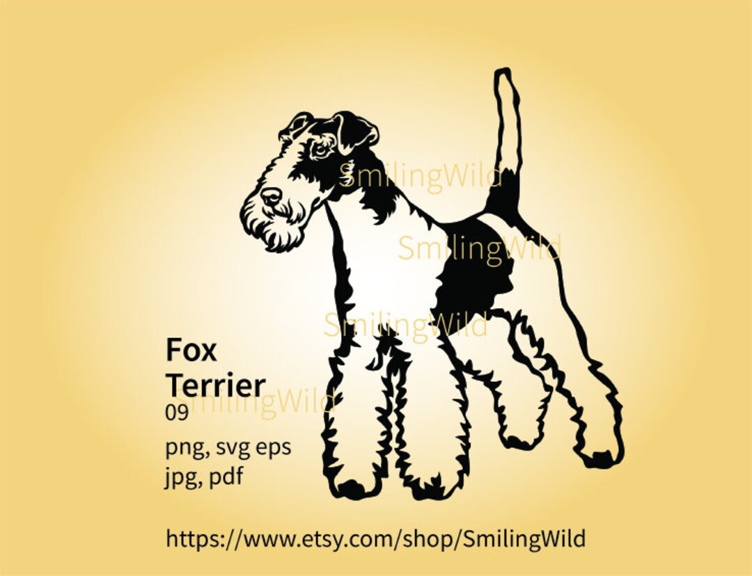 Fox Terrier Svg Body Clipart Vector Graphic Art Realistic Dog Cut File ...