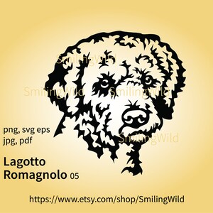 Lagotto Romagnolo Svg Portrait Clipart Printable Cut File Cuttable ...