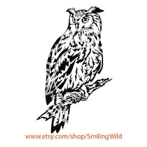 Uhu svg Vogel Clipart Vektor Grafik Uhu Laser cut Datei Cricut - Etsy ...