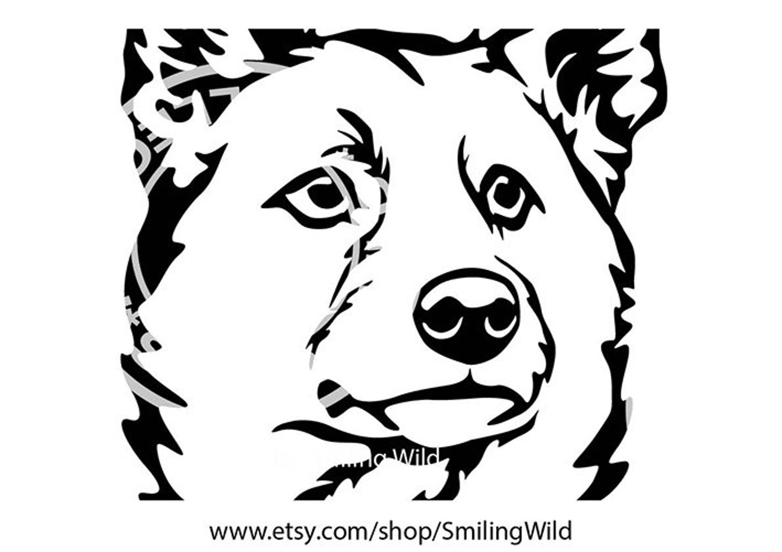 Dingo Svg Australia Wild Animal Clipart Dingo Head Portrait - Etsy