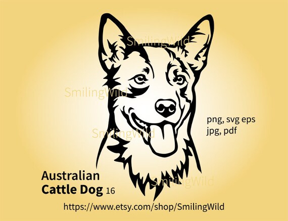 Red Heeler /16/ Svg Australian Cattle Dog Vector Graphic - Etsy