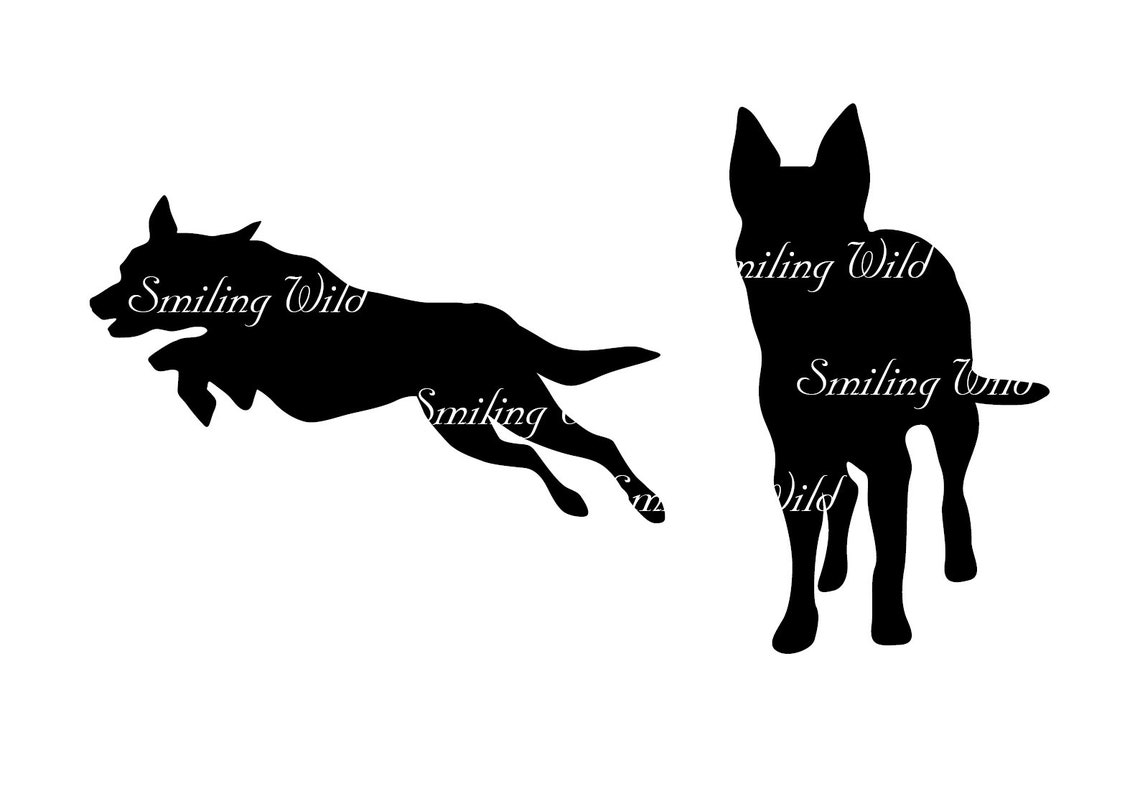 Australian Kelpie Svg Silhouette Black Dog Clipart Australian | Etsy ...